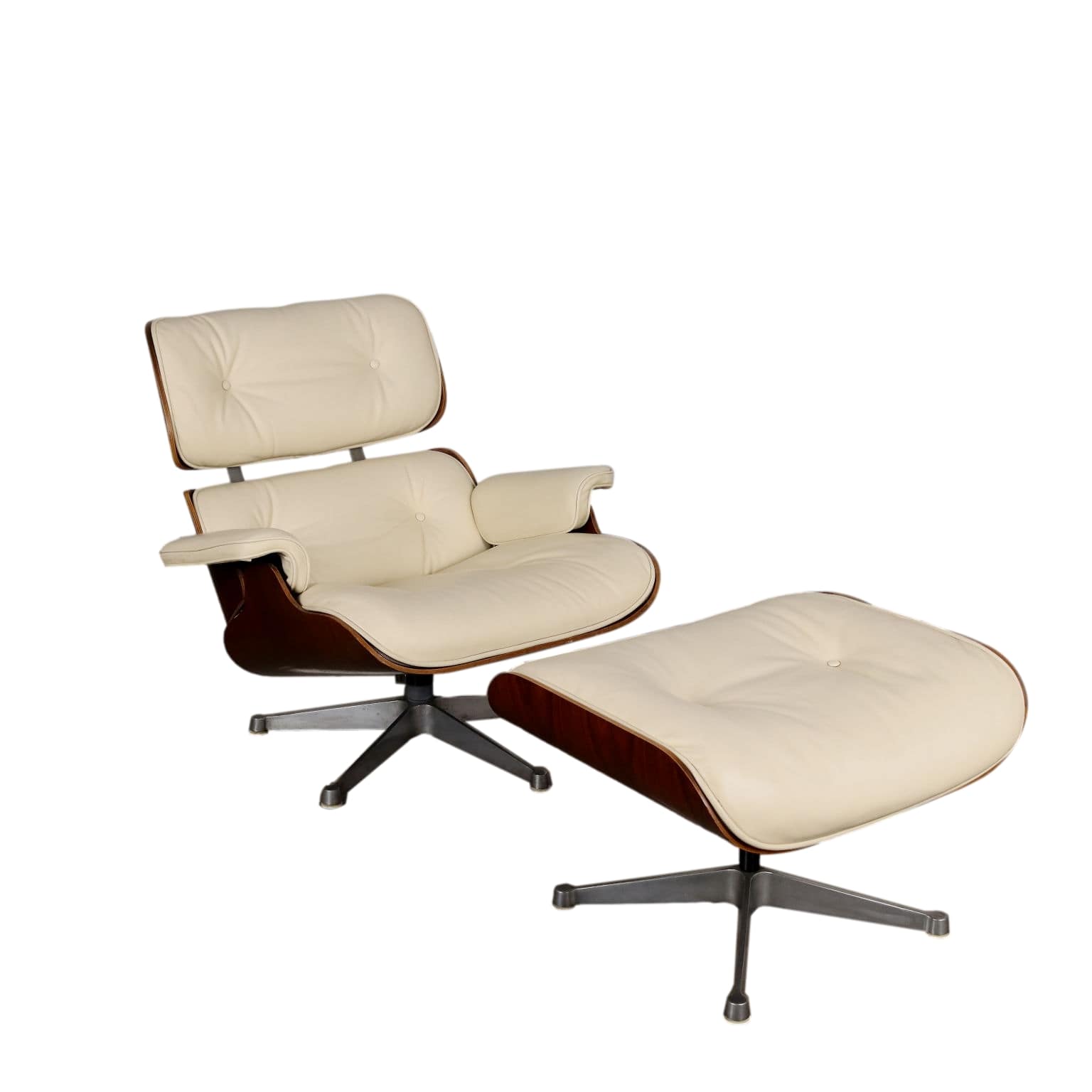 Eames Lounge Chair Herman Miller avec Pouf Vintage Annees 60 70